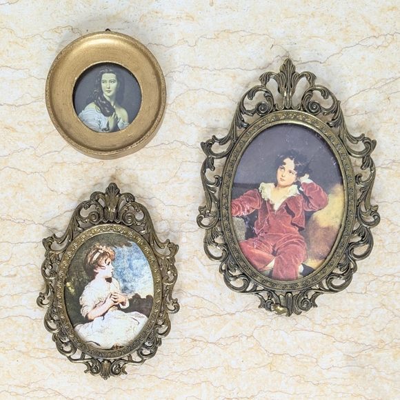 Vintage | Accents | Vintage Brass Gilded Italian Small Victorian ...
